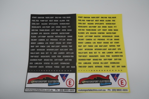 LAMINATED & PRECUT SWITCH PANEL STICKER / LABEL SET - GR Motorsport ...
