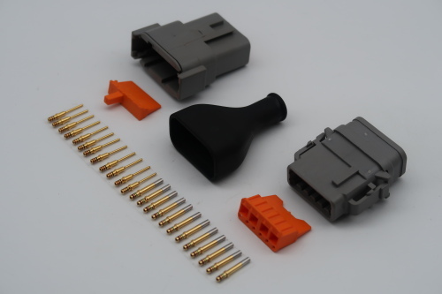 12 PIN DTM KIT WITH HEATSHRINK GLAND DTM RUBBER BOOT SPEC 2 - GR ...